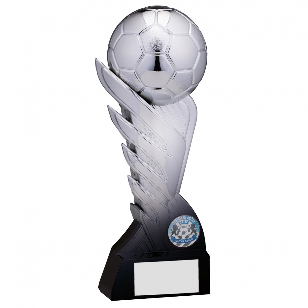 Football Trophy Metallic Silver - trophyman.co.uk