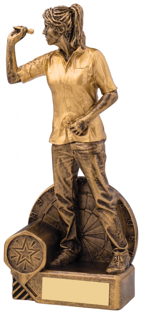 DARTS FEMALE TROPHY - trophyman.co.uk