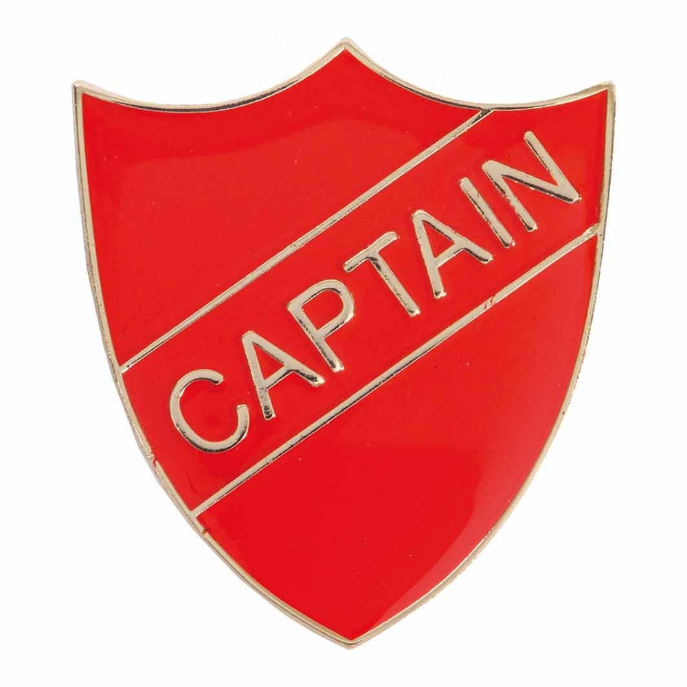 RED CAPTAIN ENAMEL BADGE - trophyman.co.uk