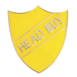 YELLOW HEAD BOY BADGE - trophyman.co.uk