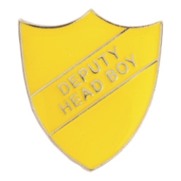 YELLOW DEPUTY HEAD BOY BADGE - trophyman.co.uk